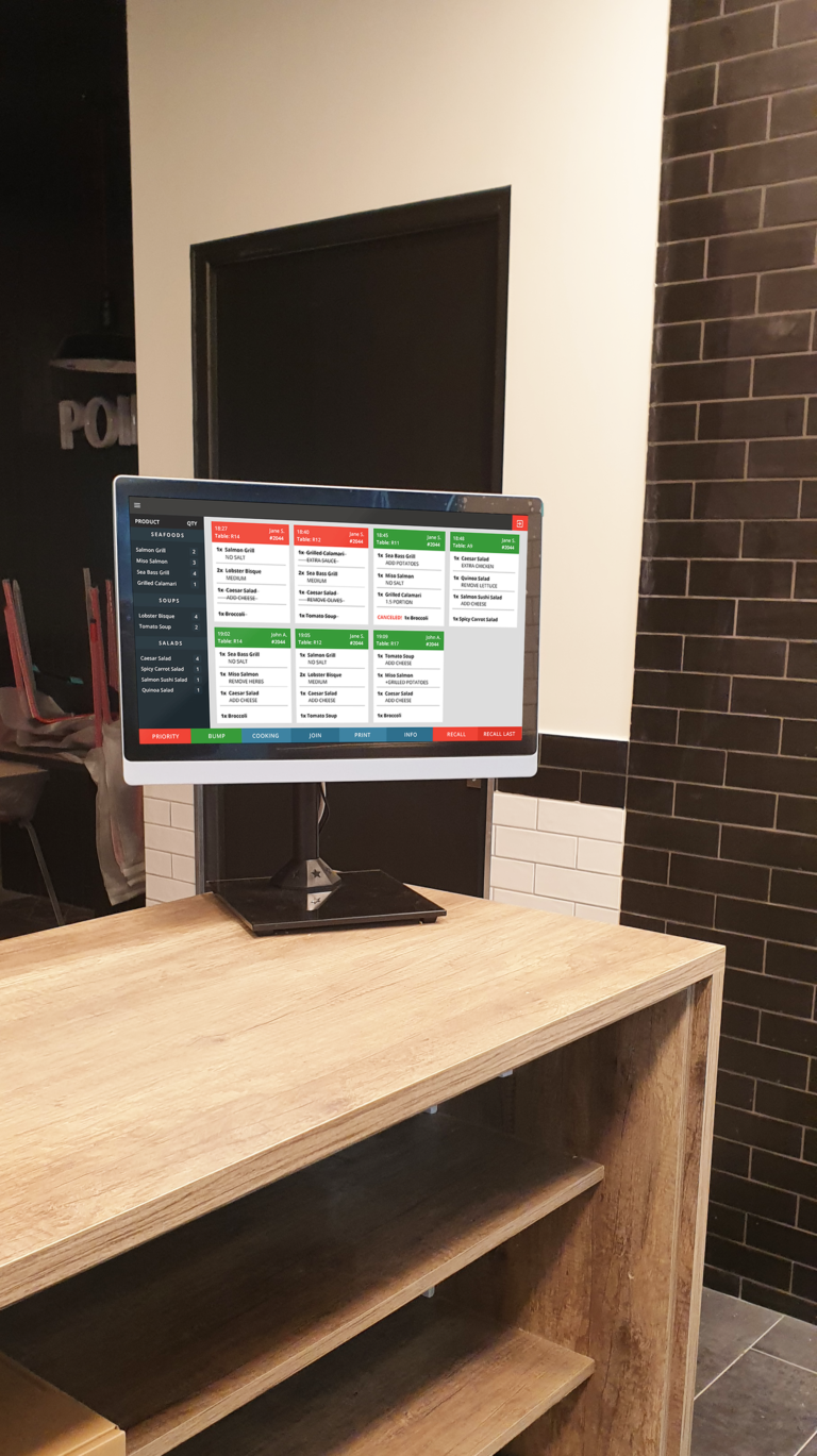 Ecran de production pour cuisine - Solution Restaurants & Fast-Food